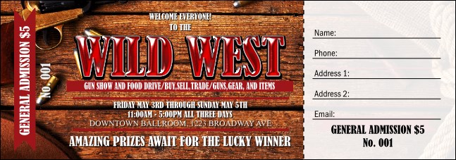 Gun Raffle Tickets | Gun Show Ticket Printing | Eventgroove