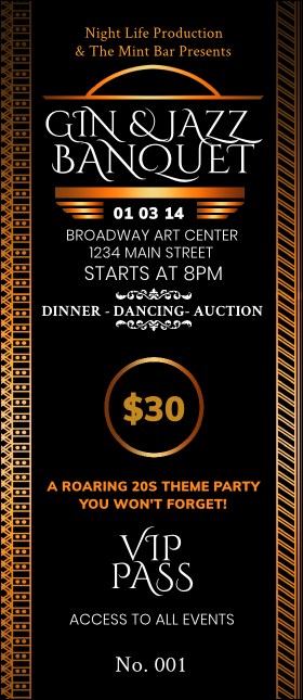 VIP Pass Designs | Design Your Own VIP Pass | Eventgroove