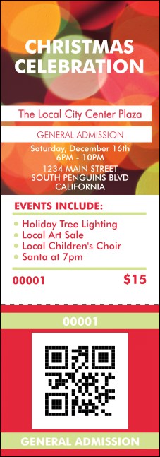 Holiday Event Tickets | Holiday Ticket Templates