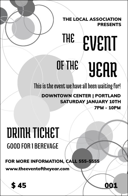 Drink Ticket Designs | Drink Ticket Printing | Eventgroove