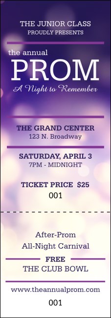 Custom Black Tie Gala Tickets | Formal Event Ticket Templates