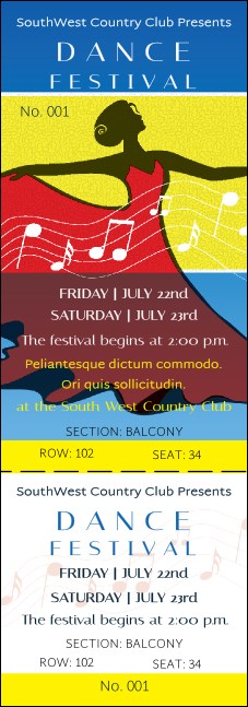 Dance Tickets | Dance Ticket Templates | Eventgroove
