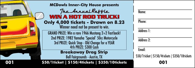 Car Raffle Tickets | Car Raffle Ticket Templates