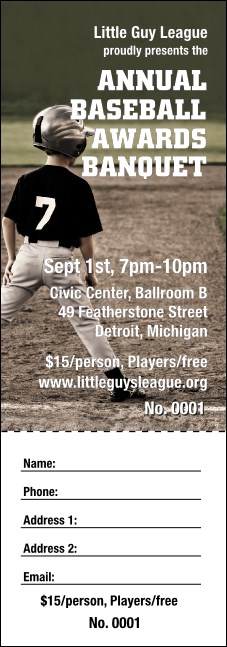 Baseball Raffle Tickets | Baseball Raffle Ticket Templates | Eventgroove