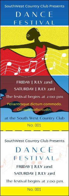 Dance Custom Event Tickets | Dance Ticket Templates