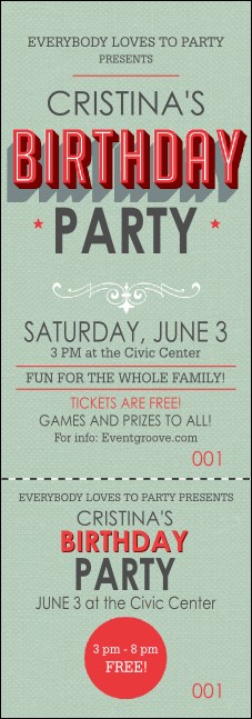 Party Tickets | Party Ticket Printing | Eventgroove