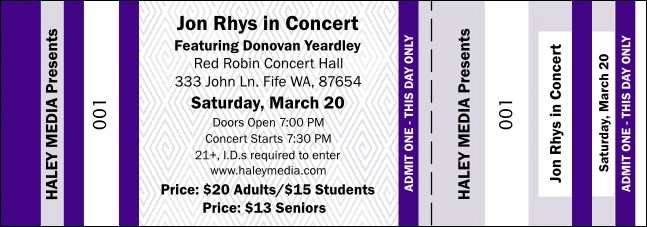 Concert Ticket Templates | Concert Ticket Printing