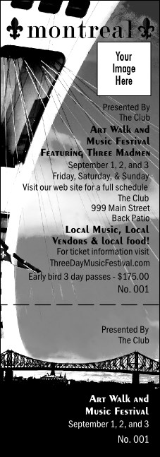 Black & White Event Ticket Printing | Eventgroove