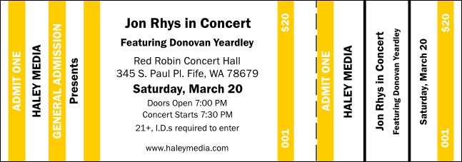 Color tickets | Color Ticket Printing | Eventgroove