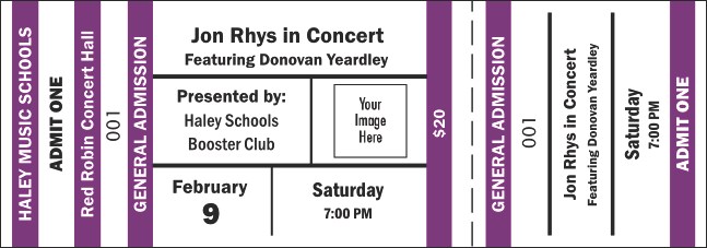 Fundraiser Ticket Templates | Fundraiser Ticket Printing