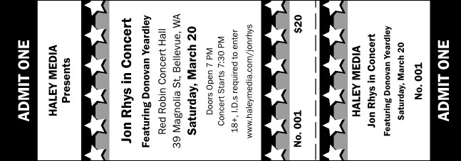 Black & White Event Ticket Printing | Low-Cost, Fast Turnaround