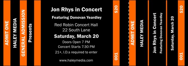 Color tickets | Color Ticket Printing | Eventgroove