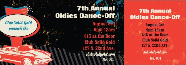 Dance Ticket Templates | Dance Party Tickets