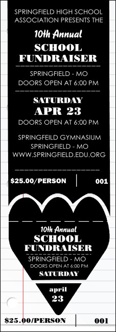 Affordable Fundraiser Tickets | Custom Event Ticket Printing