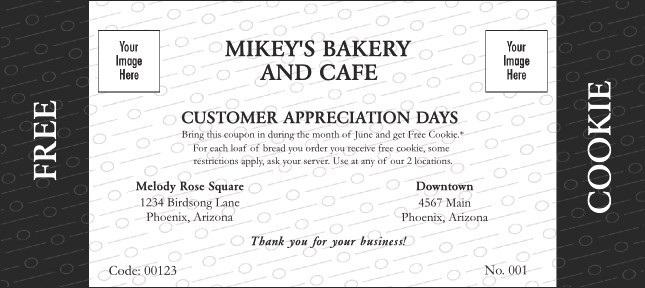 Black-and-White Coupon Templates | Eventgroove