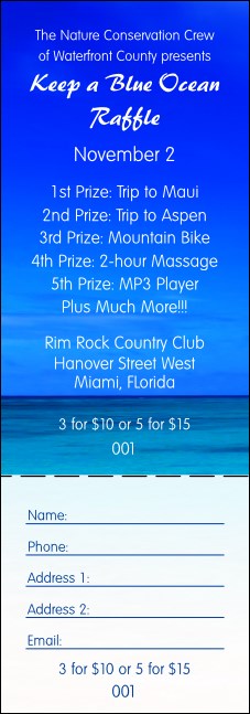 Color Raffle Tickets | Color Raffle Ticket Printing | Eventgroove