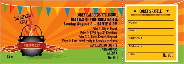 Seasonal Custom Printed Raffle Tickets | Eventgroove