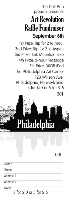 Local Raffle Tickets | City-Themed Templates