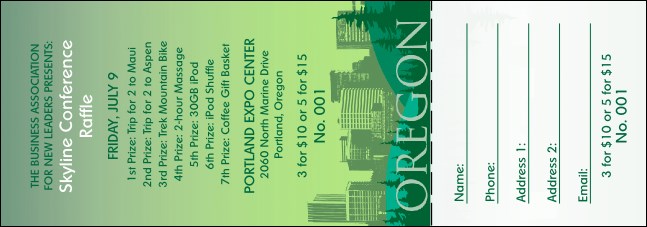 Local Raffle Tickets | City-Themed Templates