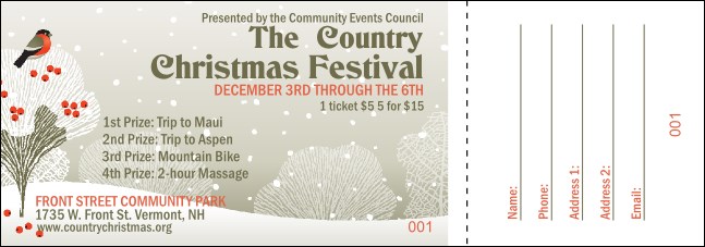 Seasonal Custom Printed Raffle Tickets | Eventgroove