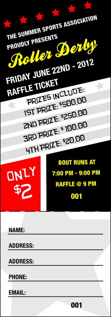 Custom Sports Raffle Tickets | Low Cost + Fast Turn Around