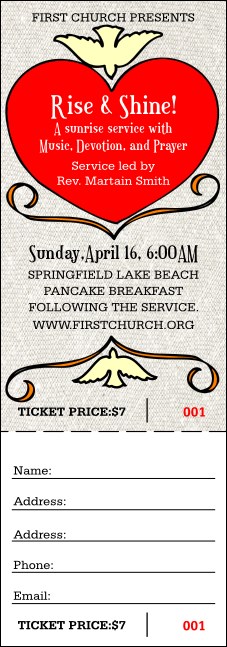 Valentine's Day Raffle Tickets | Valentines Raffle