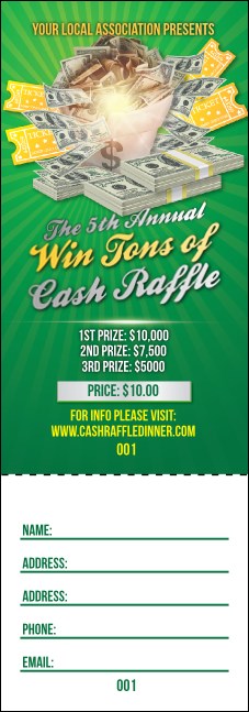 50/50 Raffle Tickets | Cash Raffle Tickets