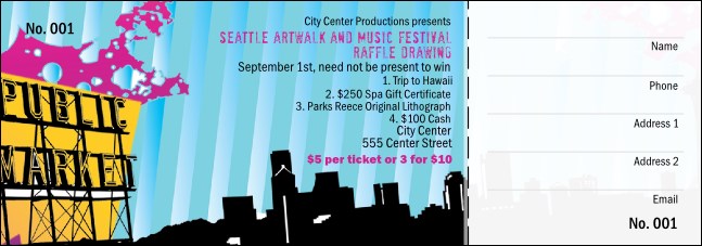 Local Raffle Tickets | City-Themed Templates