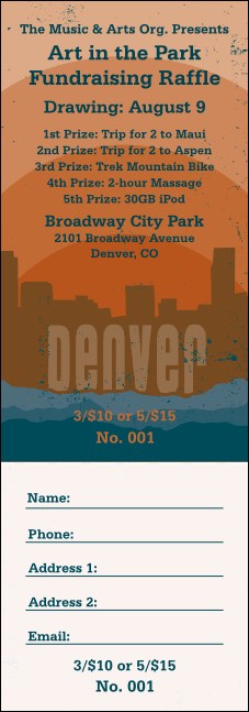Local Raffle Tickets | City-Themed Templates