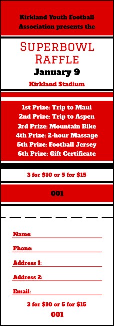 Custom Sports Raffle Tickets | Low Cost + Fast Turn Around