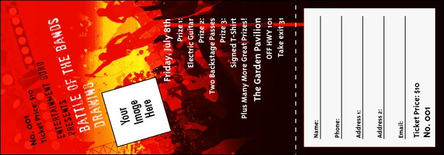 Red Raffle Tickets | Red Ticket Designs