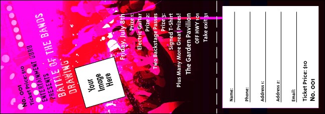 Color Raffle Ticket Design Templates | Eventgroove