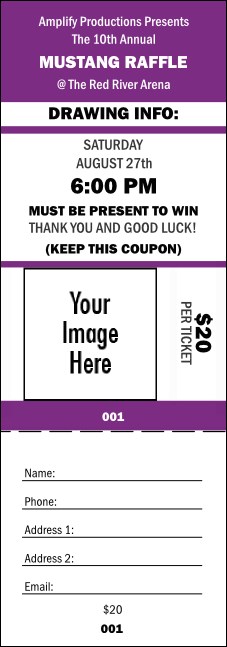 Affordable Color Raffle Ticket Designs | Eventgroove