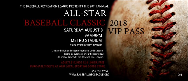 Sports VIP Pass Templates | Eventgroove