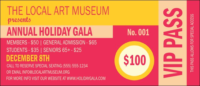 VIP Pass Template | Custom VIP Passes | Eventgroove