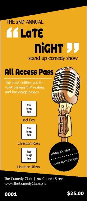 VIP Pass Designs | Design Your Own VIP Pass | Eventgroove