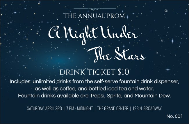 Drink Ticket Designs | Drink Ticket Printing | Eventgroove