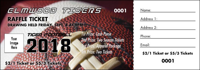Customizable Football Raffle Tickets | Eventgroove