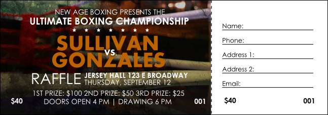 Custom Sports Raffle Tickets | Eventgroove