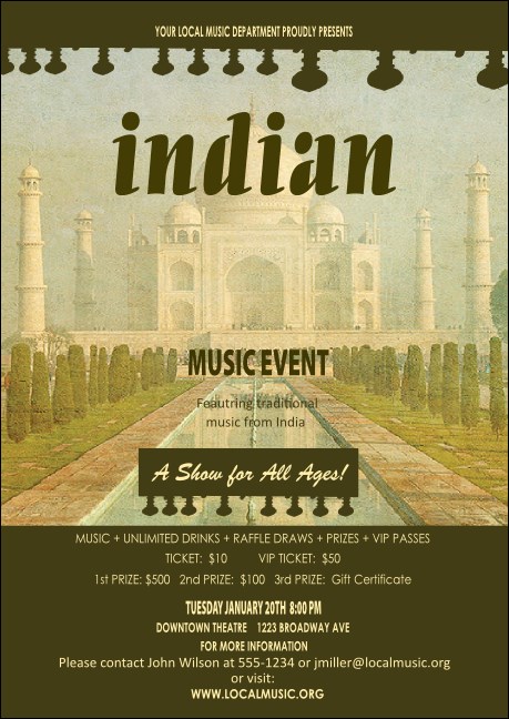 Music Postcards & Templates | Concert Promotion